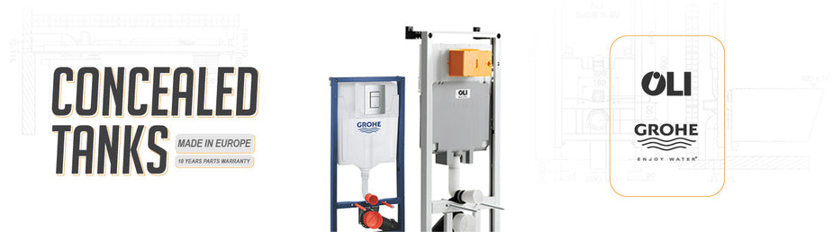 Dual Flush Concealed Cistern Toilet Tank with Full Frame – Sardars