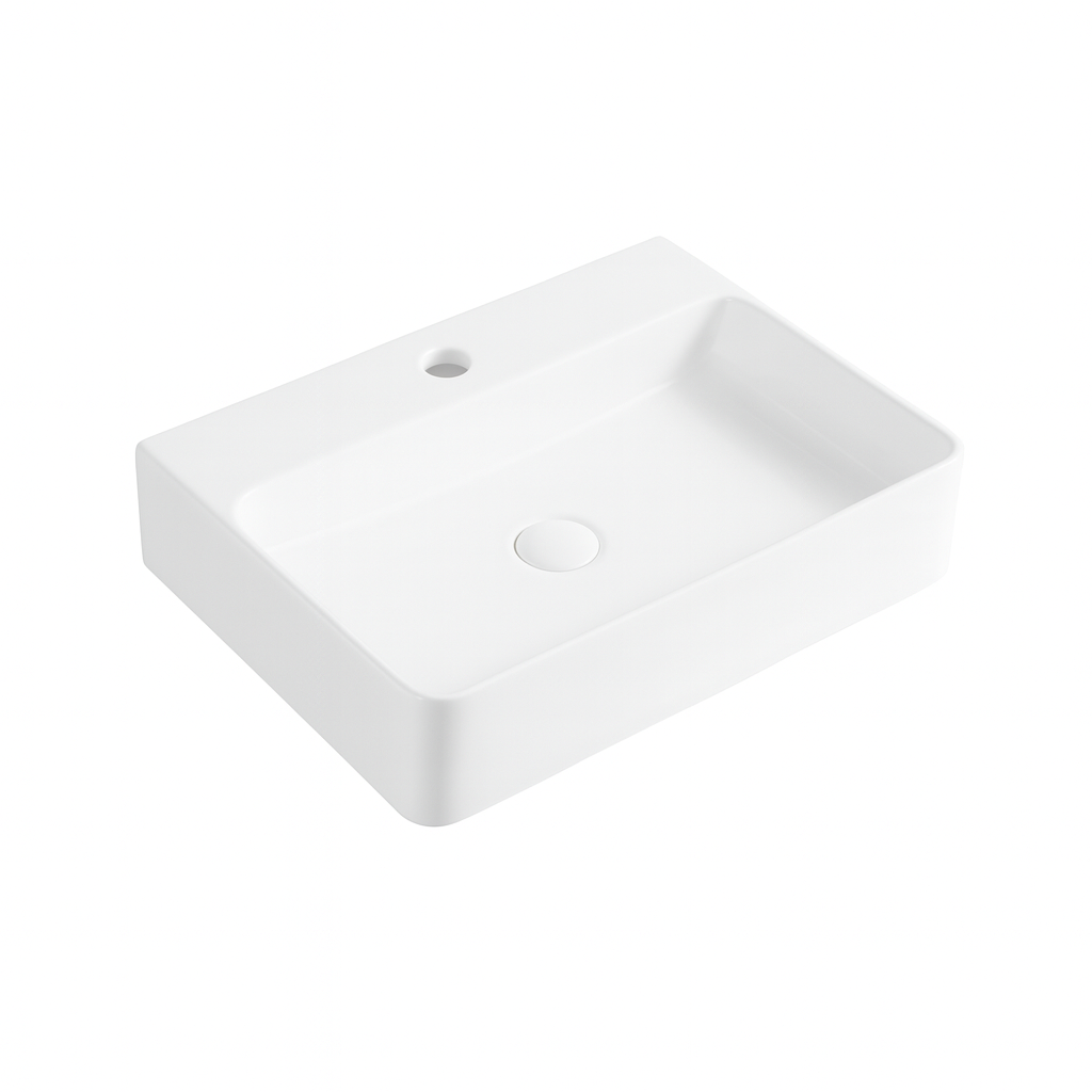 Over Counter Wash Basin Rect White | Luxury Bathroom – Sardars